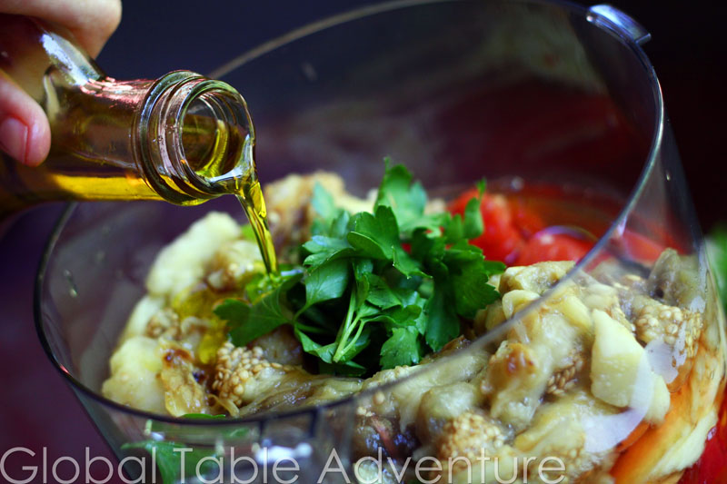 Roasted Eggplant & Bell Pepper Dip | Kyopolou | Global Table Adventure
