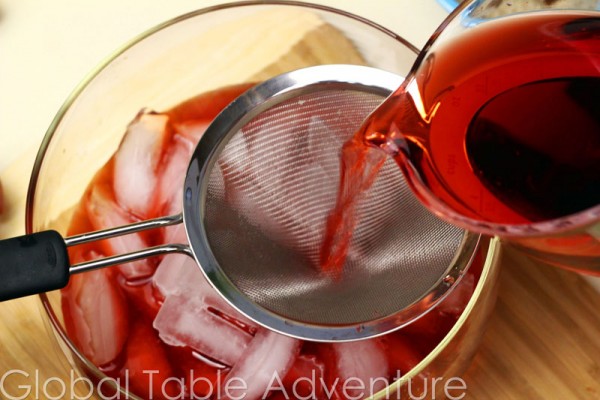 Iced Hibiscus Drink with Fresh Pineapple | Bissap a la Bonne Dame ...