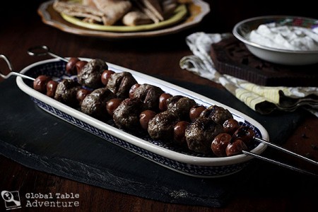 Syrian Lamb kebabs with Sour Cherries | Kebab Karaz | Global Table ...
